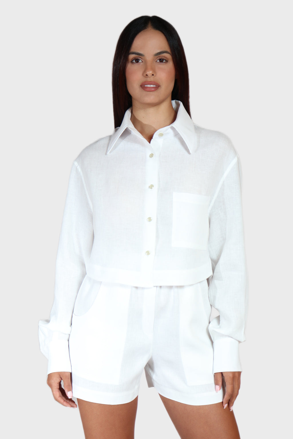 High Low Oversized Linen Shirt – BŌKEN KIN